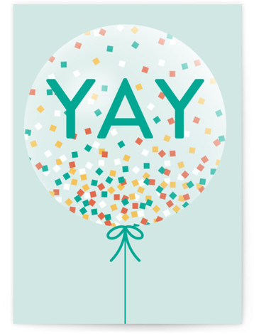 Yay Confetti Individual Congrats Greeting Cards by Kelly Williams | Minted