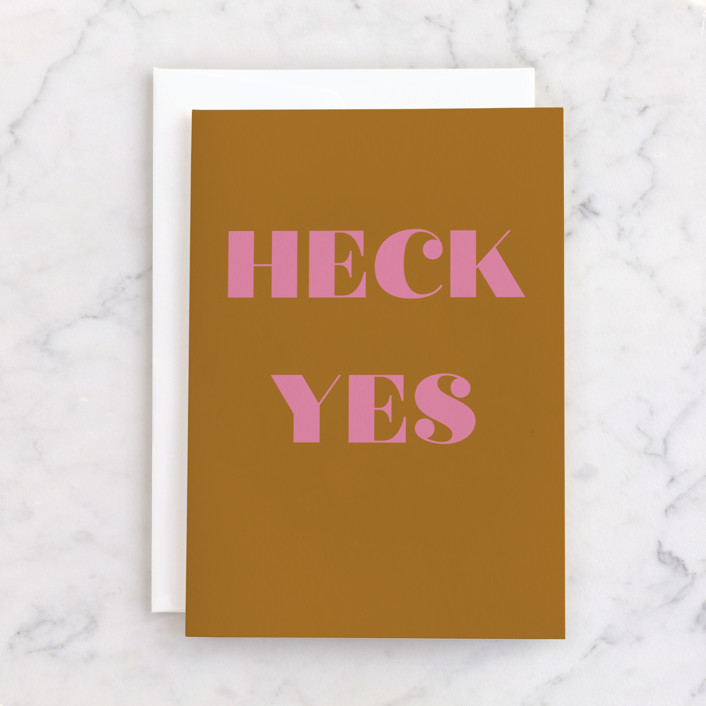 Heck Yes Individual Congrats Greeting Cards by Morgan Kendall | Minted