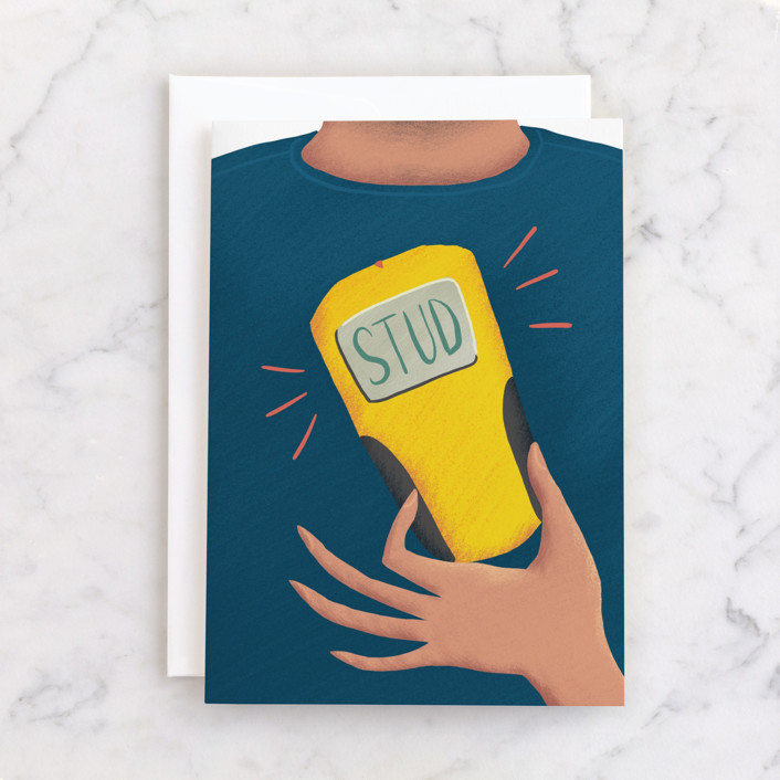 Stud Finder Individual Masculine Birthday Greeting Cards by Holly ...