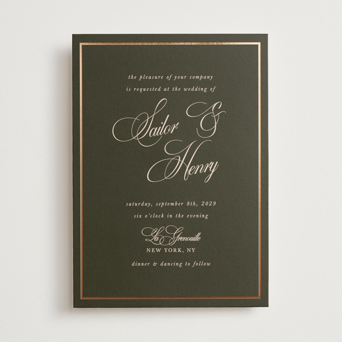 Playbill Foil-Pressed Wedding Invitations by Morgan Kendall | Minted