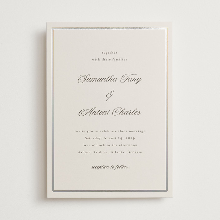 Tux Foil-Pressed Wedding Invitations by Nicole Walsh | Minted