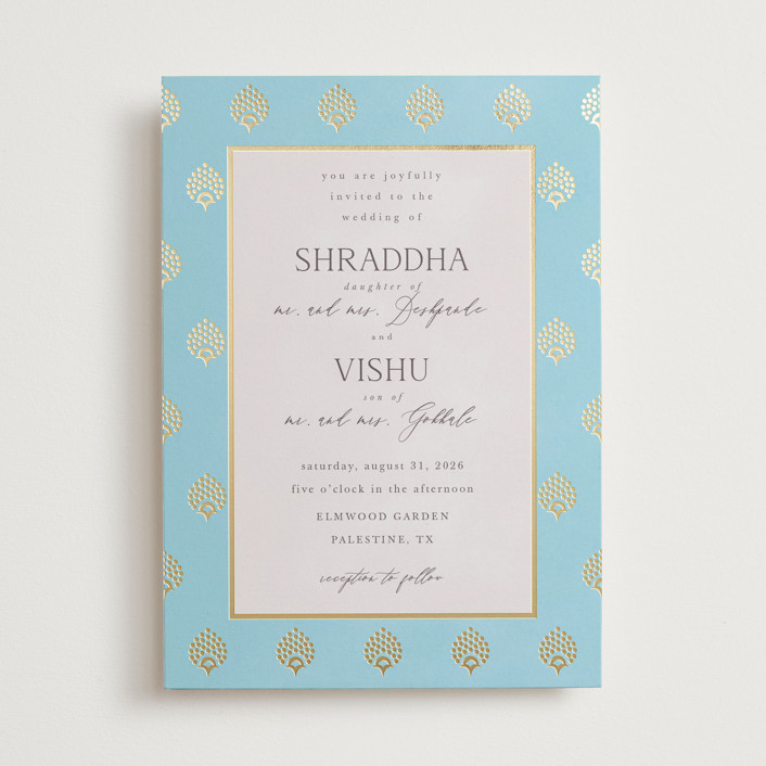 Shraddha Foil-Pressed Wedding Invitations by Deynaaz Daraei | Minted