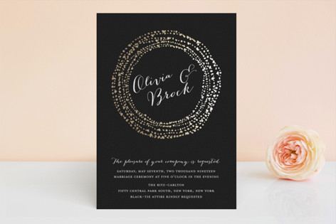 Black-Tie Foil-Pressed Wedding Invitations by Eric... | Minted