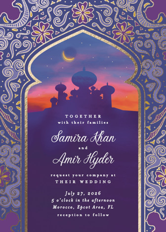 Whole New World from Disney's Aladdin Foil-Pressed Wedding Invitations ...