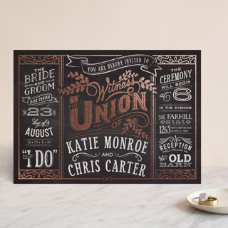 Slated Forever Foil-Pressed Wedding Invitations... | Minted
