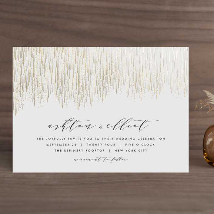 Sparkle + Shine Foil-Pressed Wedding Invitations by Kristie Kern | Minted