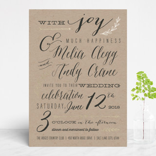 With Joy Foil-Pressed Wedding Invitations by Eric ... | Minted