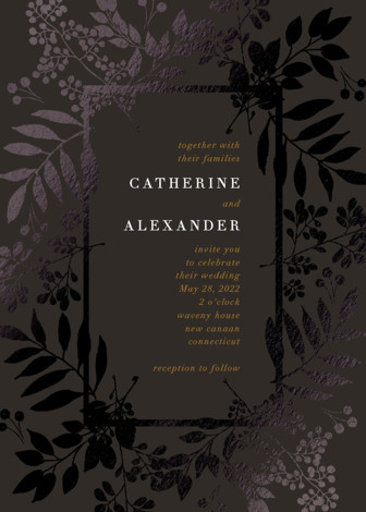 secret border Foil-Pressed Wedding Invitations by amanda lawrence | Minted