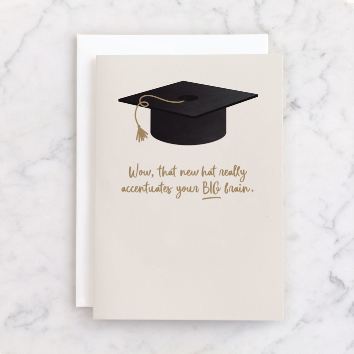 Big Brain Individual Graduation Greeting Cards by Erica Krystek | Minted