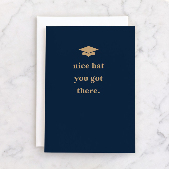 Hey nice hat Individual Graduation Greeting Cards by Lea Delaveris | Minted