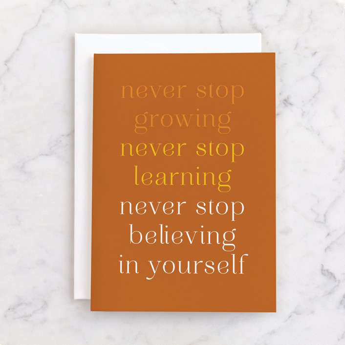 Never Stop. Graduate Individual Graduation Greeting Cards by Charter ...