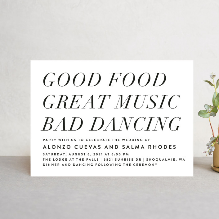 Bad Dancing Petite Wedding Invitations by Amy Payne | Minted