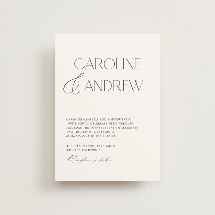 Contemporary Petite Wedding Invitations by Vanessa Doyle | Minted