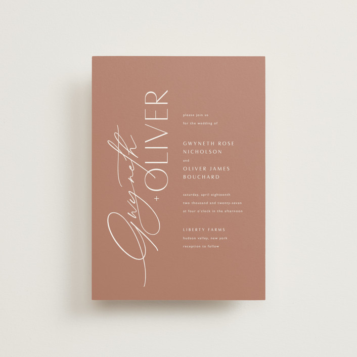 Flip Petite Wedding Invitations by Kelly Schmidt | Minted