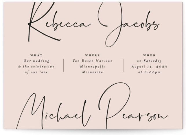 Eternity Script Wedding Invitations by Michelle Taylor | Minted