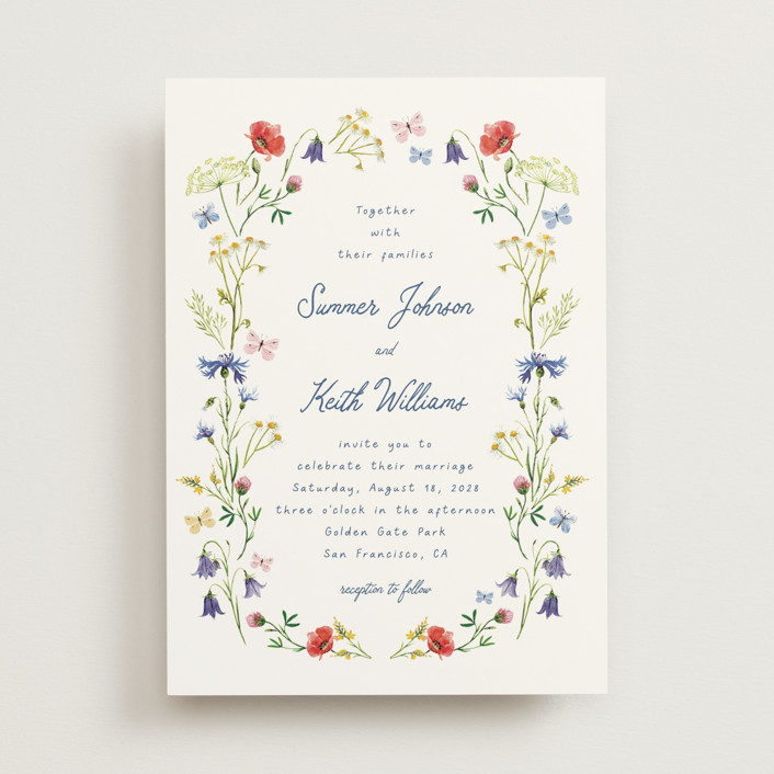 Wildflower Romance Wedding Invitations by frau brandt | Minted