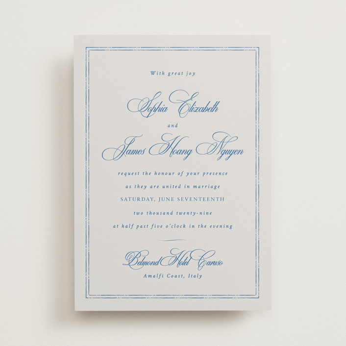 Amalfi Blue Wedding Invitations by Design Lotus | Minted