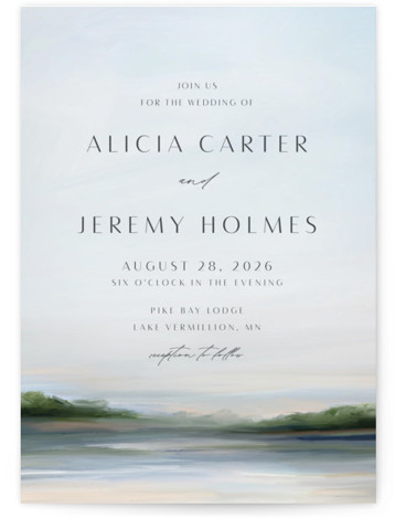 Calm Water Wedding Invitations by Nicole Walsh | Minted