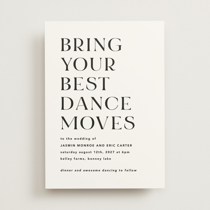 dance moves Wedding Invitations by Angela Garrick | Minted