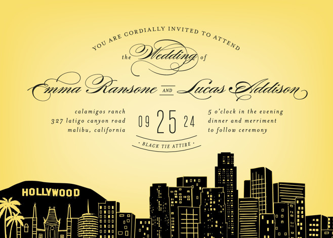 Big City - Los Angeles Wedding Invitations by Hooray Creative | Minted