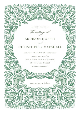 Ornate Wedding Invitations by Jen Owens | Minted