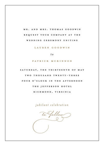 Finale Wedding Invitations by Kimberly FitzSimons | Minted