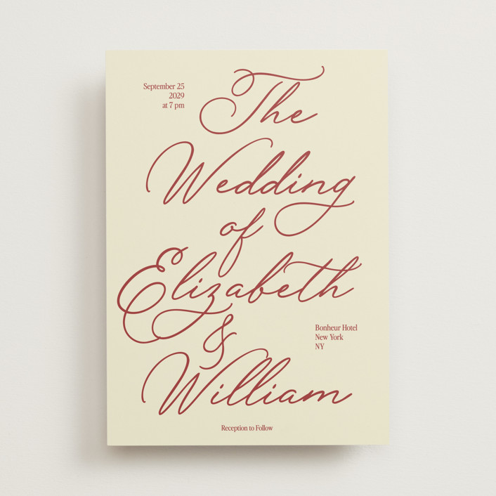 Elizabeth Wedding Invitations by Helena Vitto | Minted