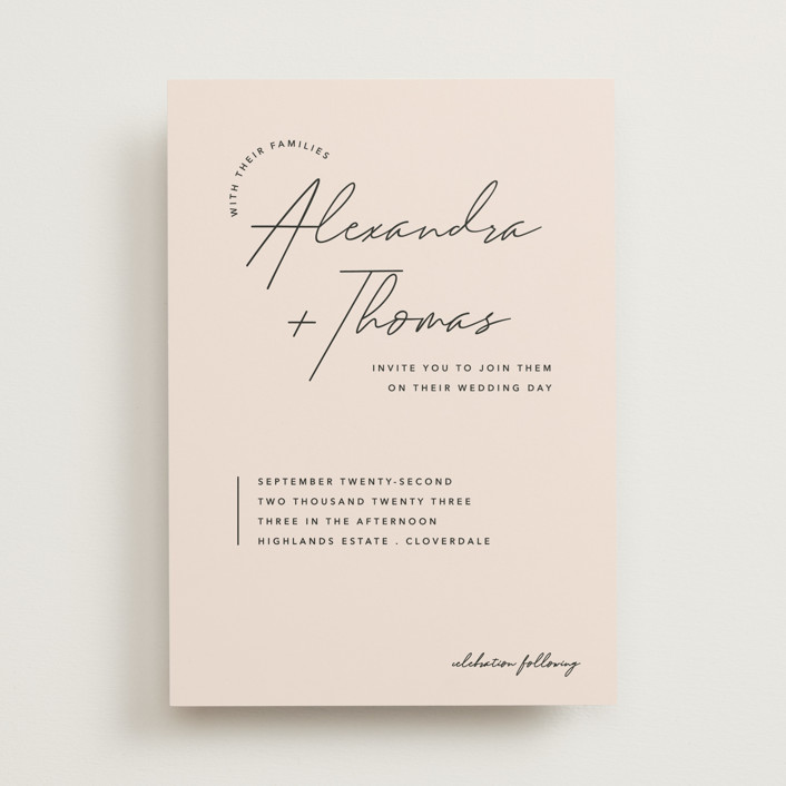 Aesthetic Wedding Invitations by Liz Conley | Minted