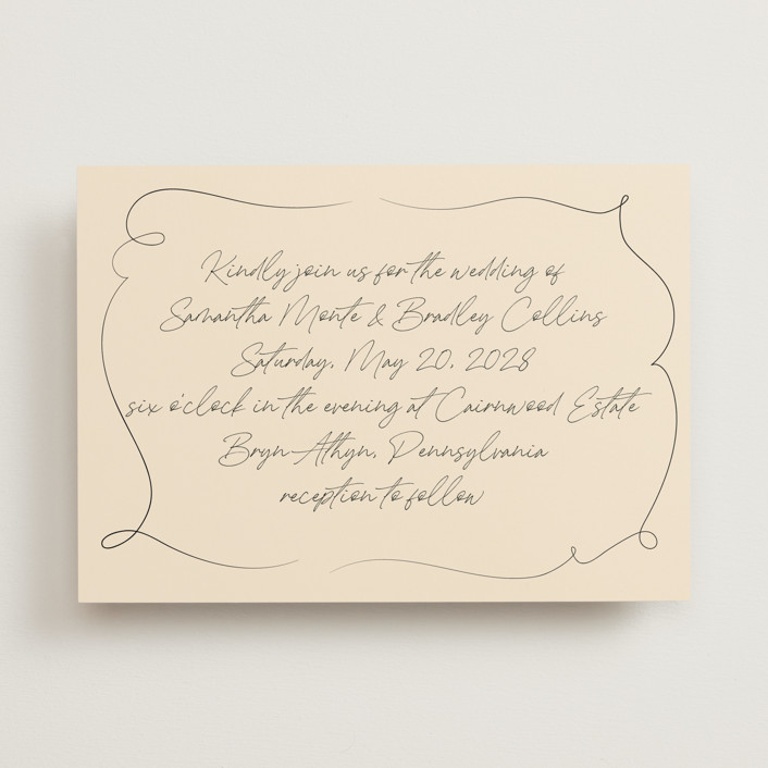 French Whimsy Script Wedding Invitations by Wallace Design Co. | Minted