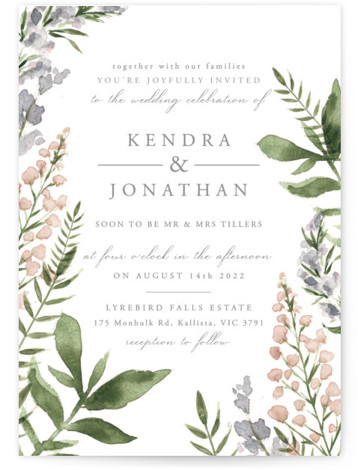 Spring Wildflowers Wedding Invitations by Christie Elise | Minted