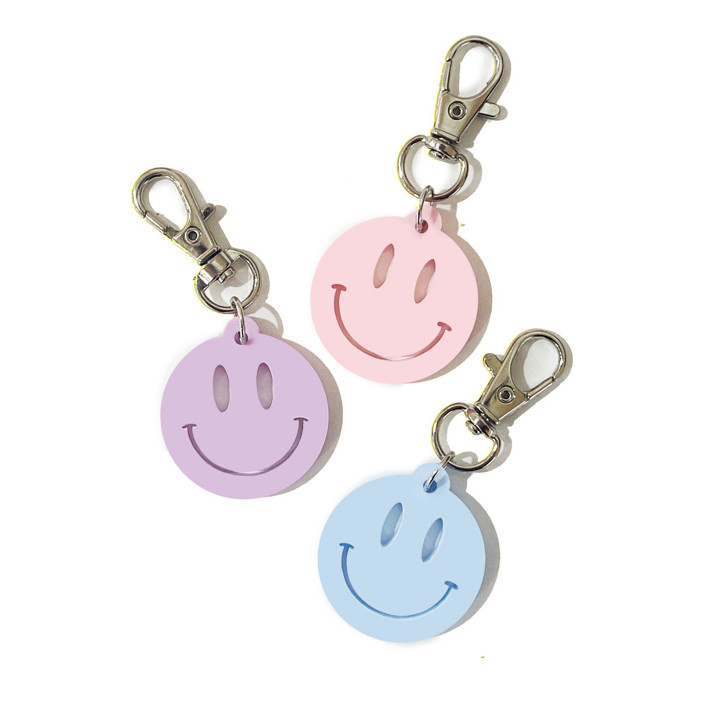 Custom Color - Smiley Face Keychain Key Chain by Haven Print Co. | Minted