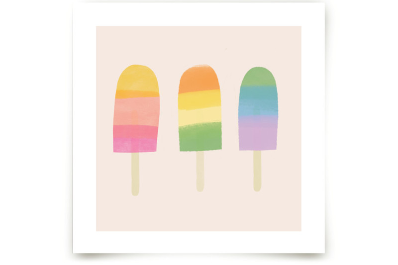 Rainbow Popsicles Children's Art Prints by Lauren Semmer | Minted