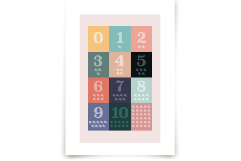 1, 2 , 3, Oh I See! Count Along Numbers Children's Art Prints by Karyna ...
