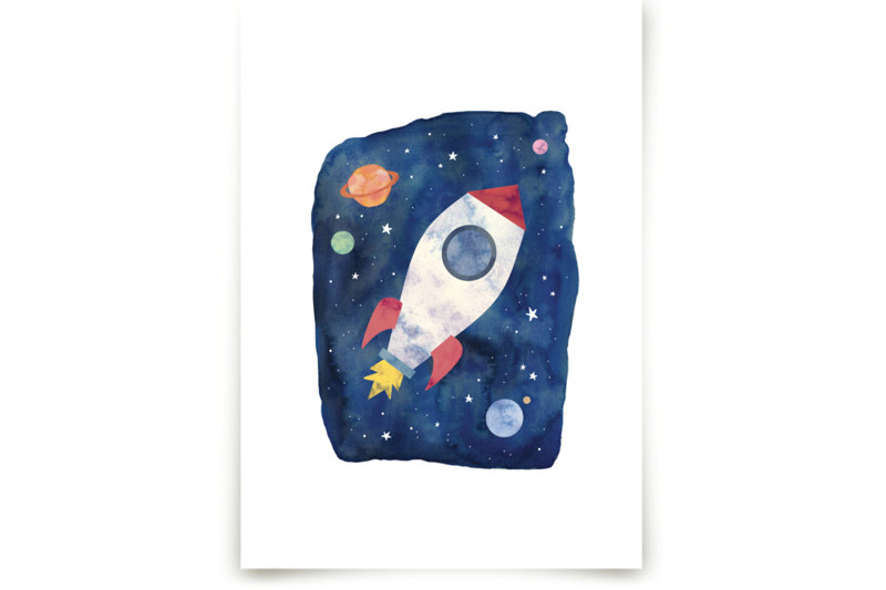 Galactic Inspiration I Children's Art Prints by Creo Study | Minted