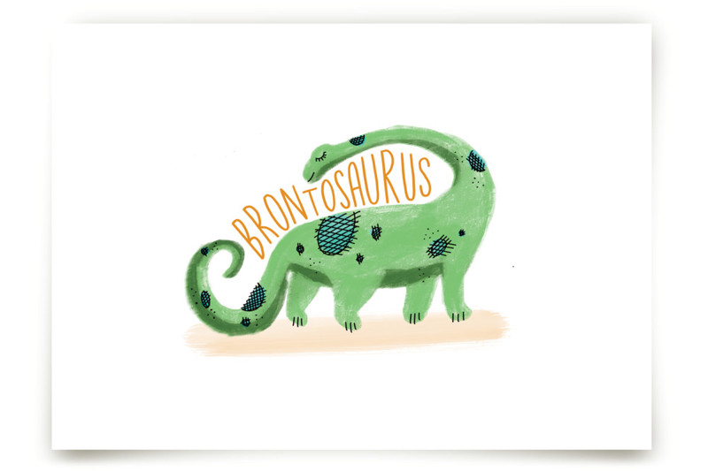 bronto Children's Art Prints by Pixel and Hank | Minted