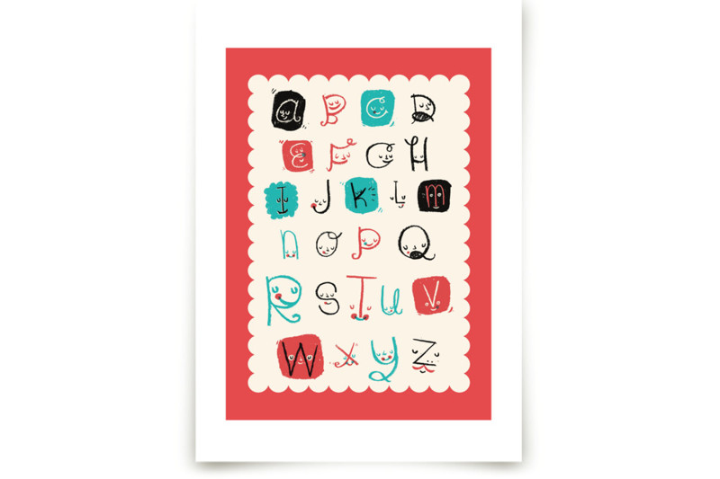 Alphabet Friends Children's Art Prints by ERAY | Minted
