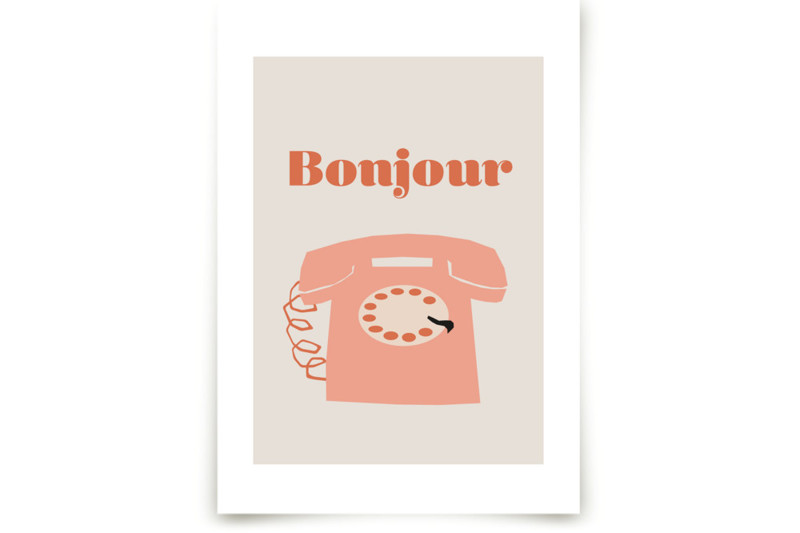 french phone Children's Art Prints by Morgan Kendall | Minted