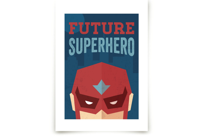 He's a Future Superhero Children's Art Prints by Jennifer Morehead | Minted