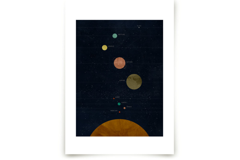 Modern Solar System Children's Art Prints by Field and Sky | Minted