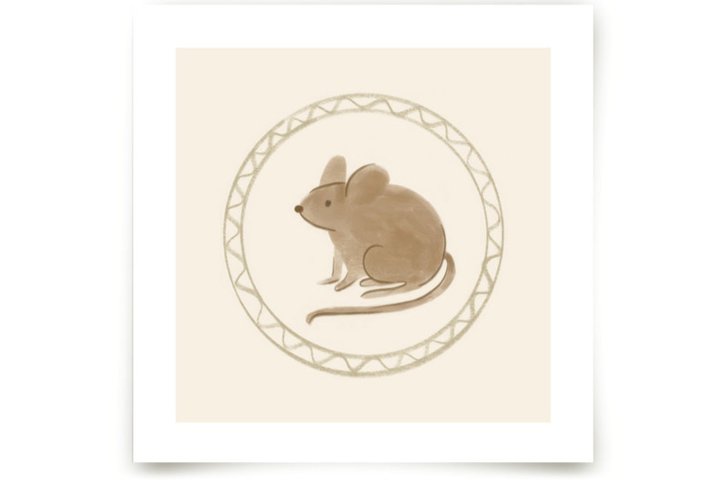 Woodland Animal Frame - Mouse Children's Art Prints by Creo Study | Minted