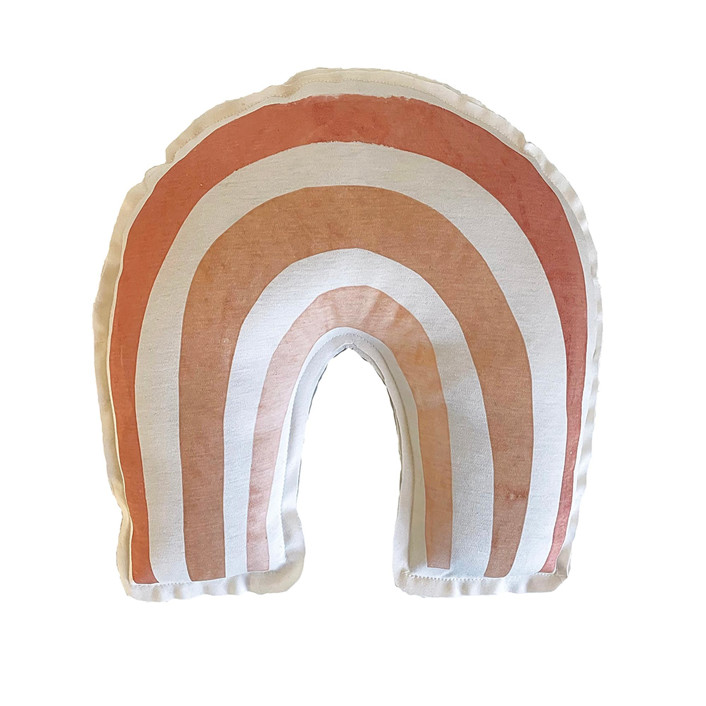 Rainbow Shaped Pillow - Painterly Rainbow Print Kids Throw Pillows by ...