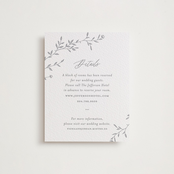 Jasmine Letterpress Direction Cards by Vera Lim | Minted