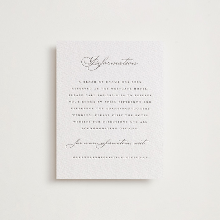 Love Letters Letterpress Direction Cards by Wildfield Paper Co | Minted