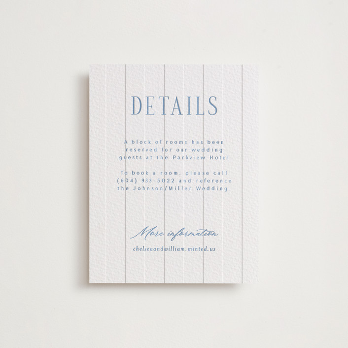 Subtle Stripes Letterpress Direction Cards by Nicole Walsh | Minted