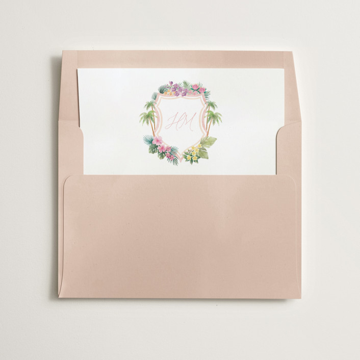 Palm Beach Crest (add-on) Slip-In Envelope Liners by Elly | Minted