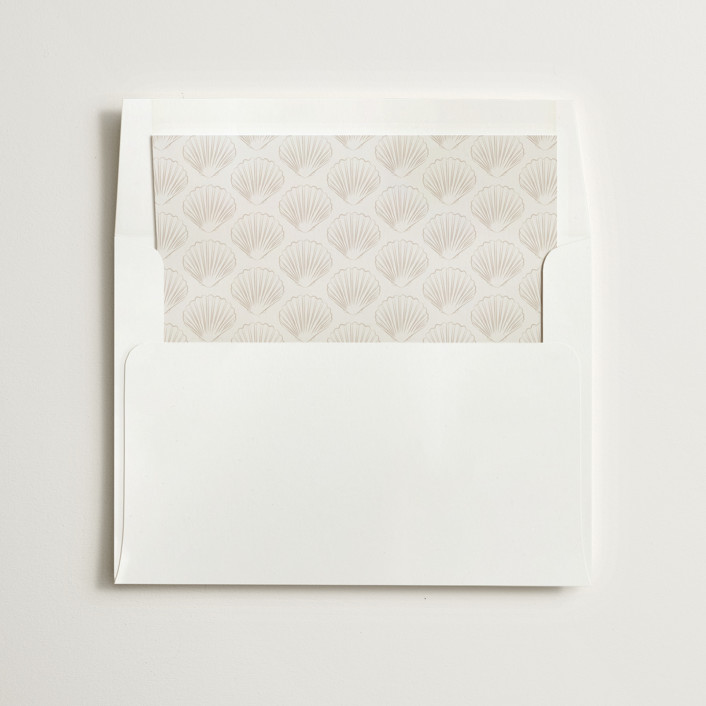 Simple Seashell Slip-In Envelope Liners by Hannah Bowman | Minted