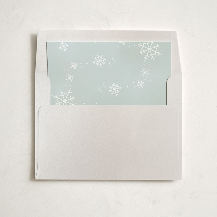 Snowflake Flurry Slip-In Envelope Liners by Rebecca Durflinger | Minted