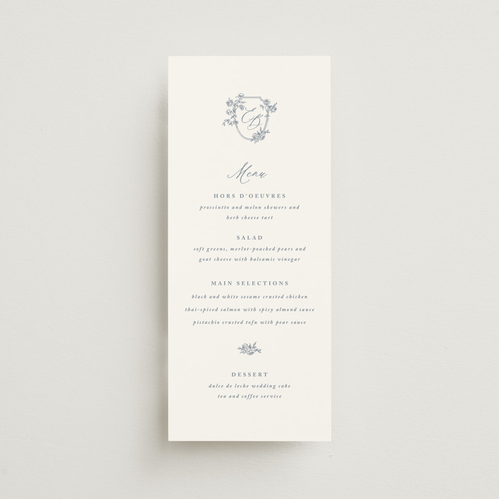 Close to my Heart Long Menus by Design Lotus | Minted