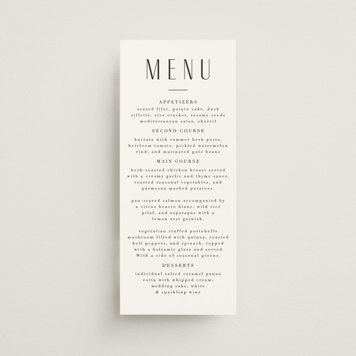 photo Long Menus by Lori Wemple | Minted