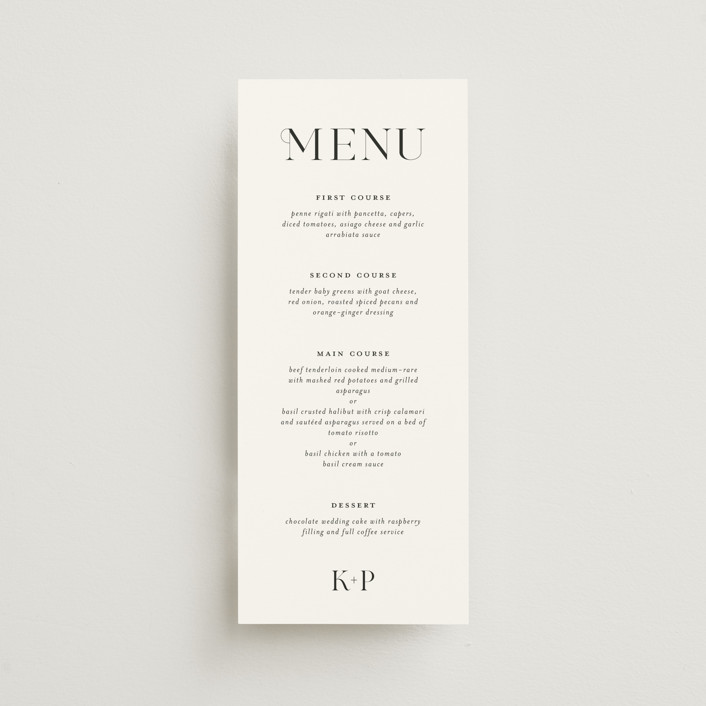 Embellished Note Long Menus by tuldok | Minted